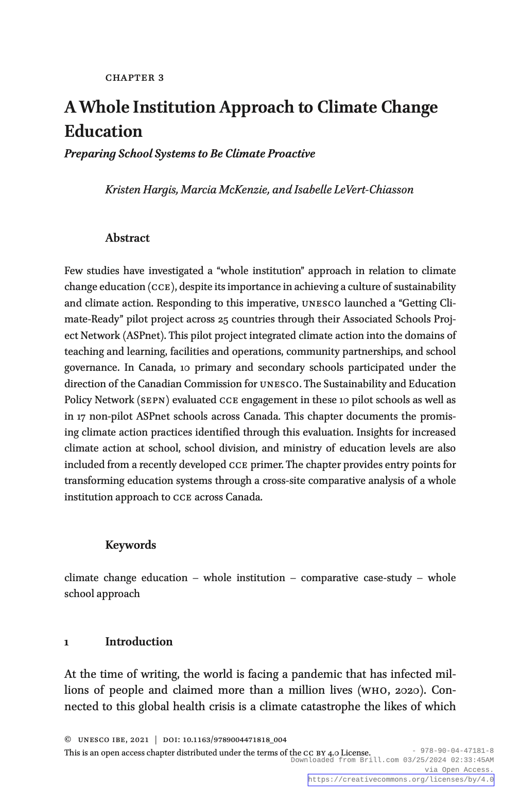 A Whole Institution Approach to Climate Change Education - MECCE